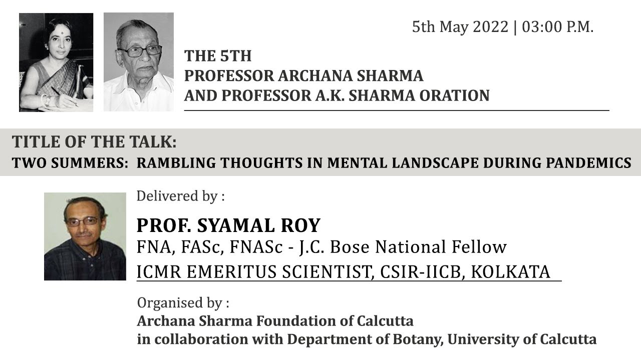 THE 5TH PROFESSOR ARCHANA SHARMA AND PROFESSOR A.K. SHARMA ORATION ...