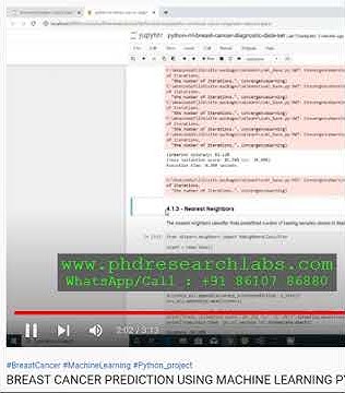 BREAST CANCER PREDICTION USING MACHINE LEARNING PYTHON PROJECT - YouTube