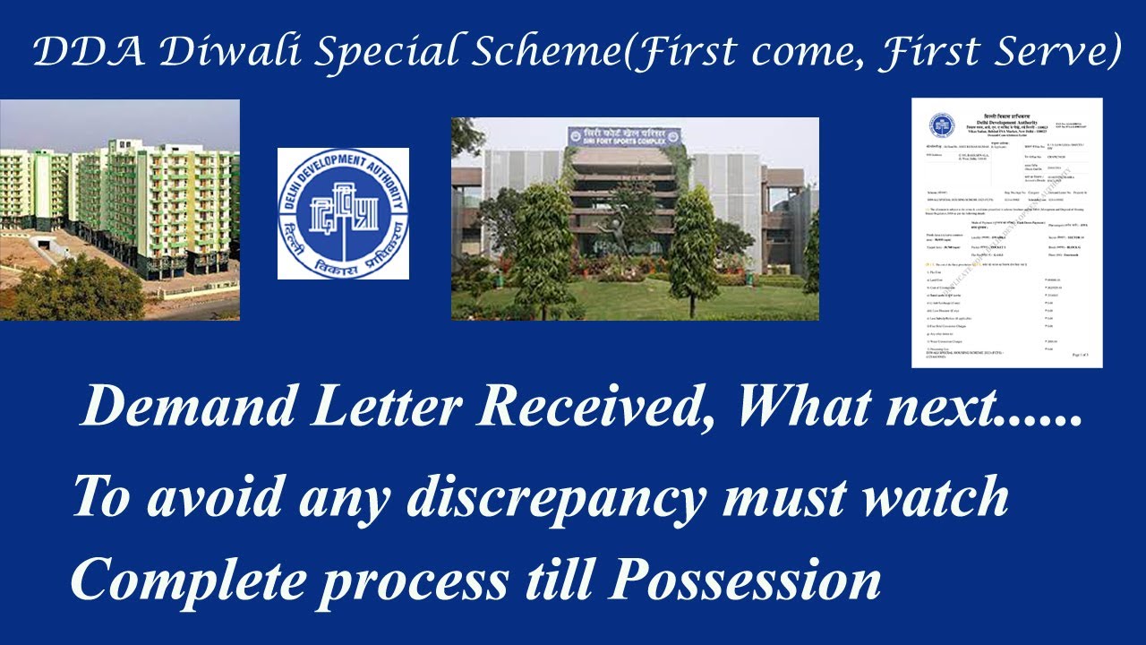 DDA Diwali Special Housing Scheme I Process after Demand Letter I DDA ...