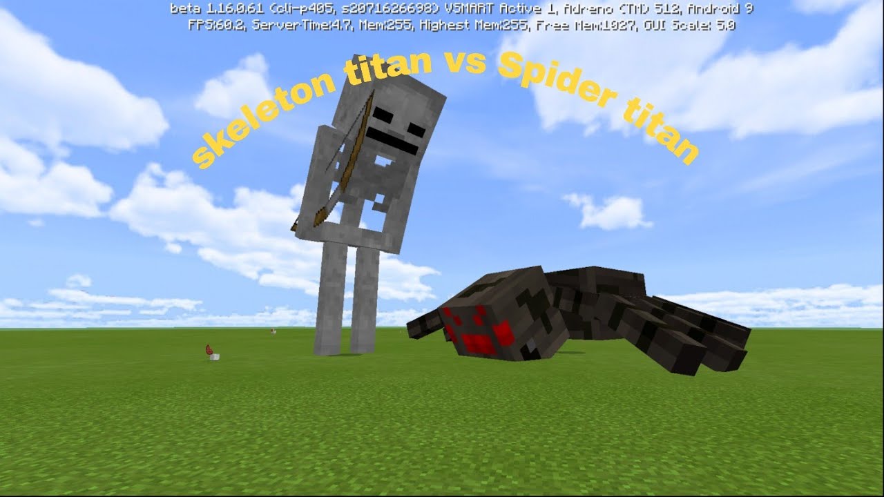 Lâm minecraft , skeleton titan vs spider titan - YouTube