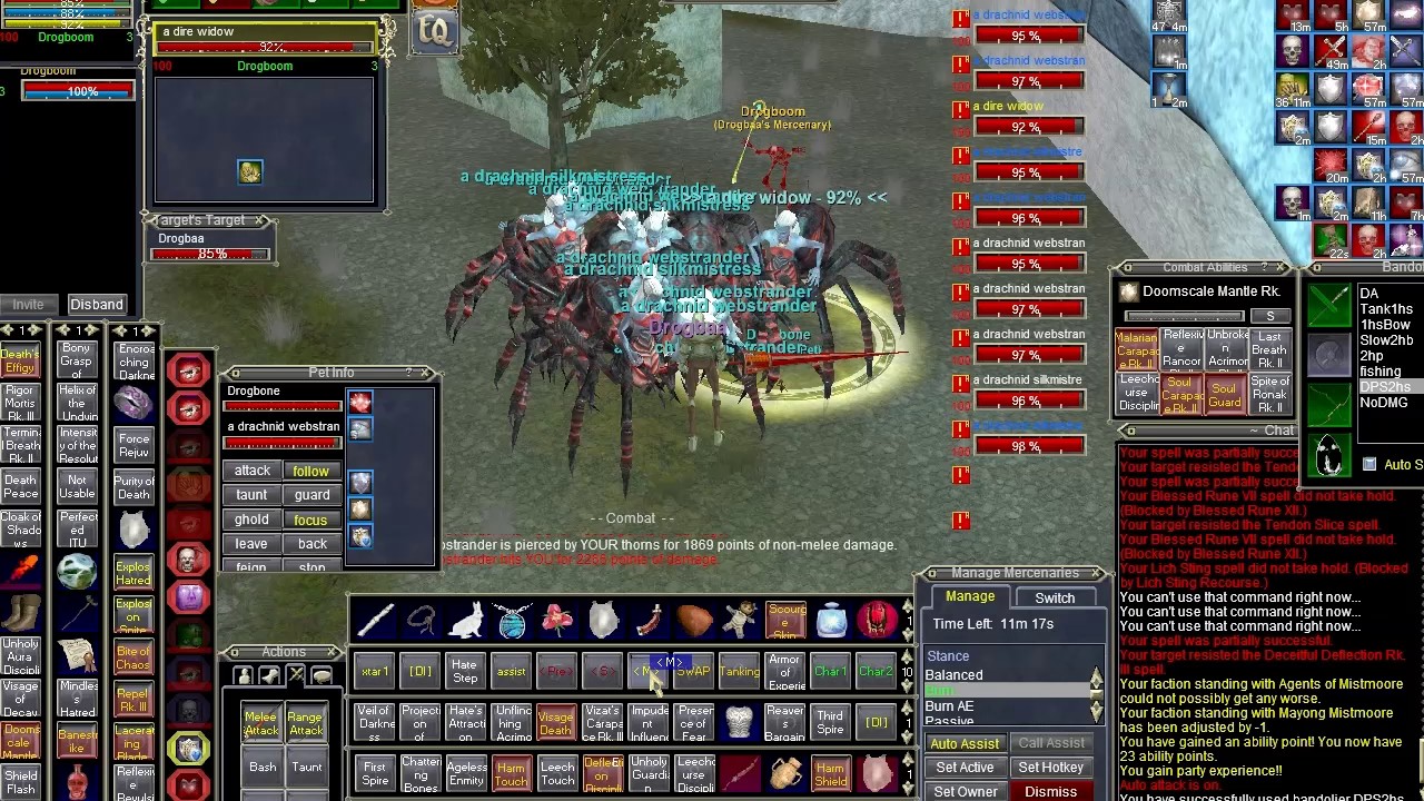 Everquest | EoK | SK + DPS merc Vs. 12 Drachnids - YouTube