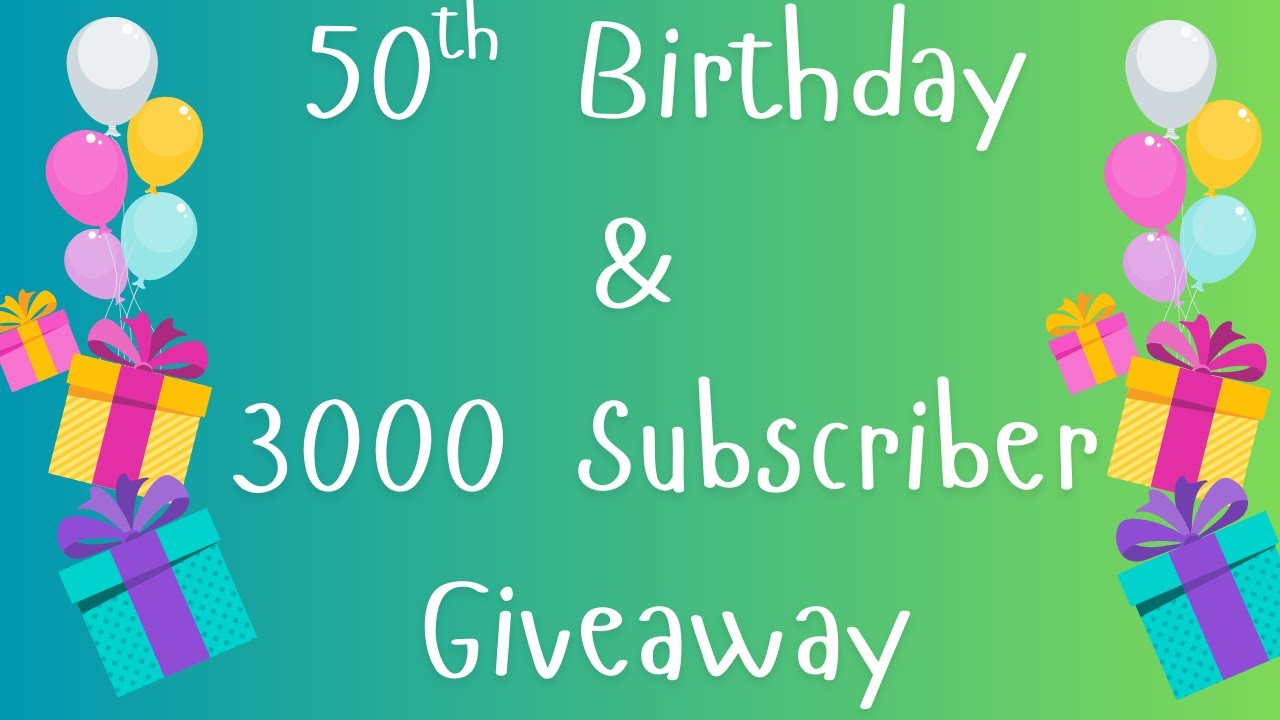 Entry 8 from Barbara Forde ~ 50th Birthday/3000 Subscriber Giveaway ...
