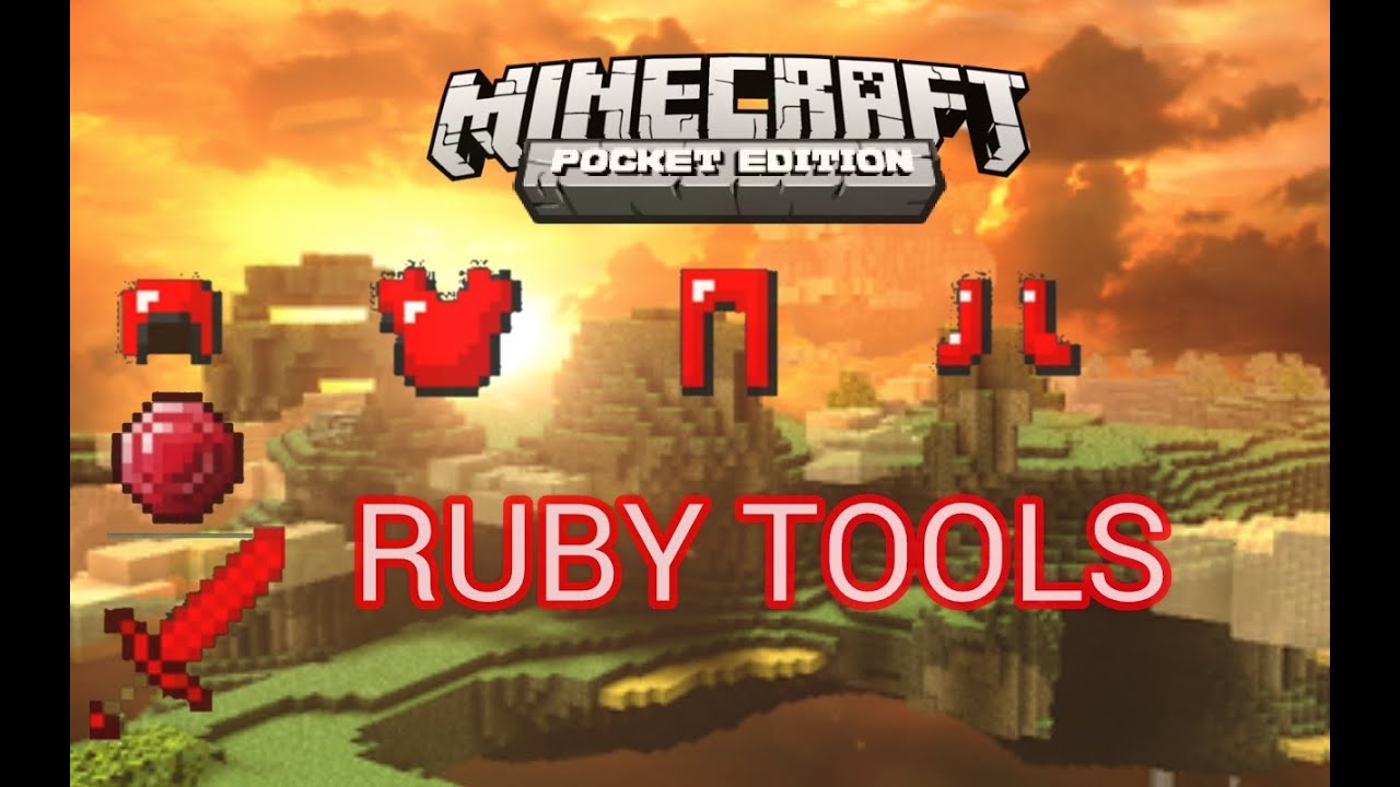 RUBY TOOLS MOD | MINECRAFT PE 0.13.1 | MODS PARA MCPE - YouTube