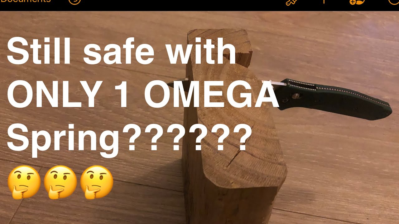 Torture test with ONLY 1 OMEGA spring?benchmade,Spyderco,Sog knife ...