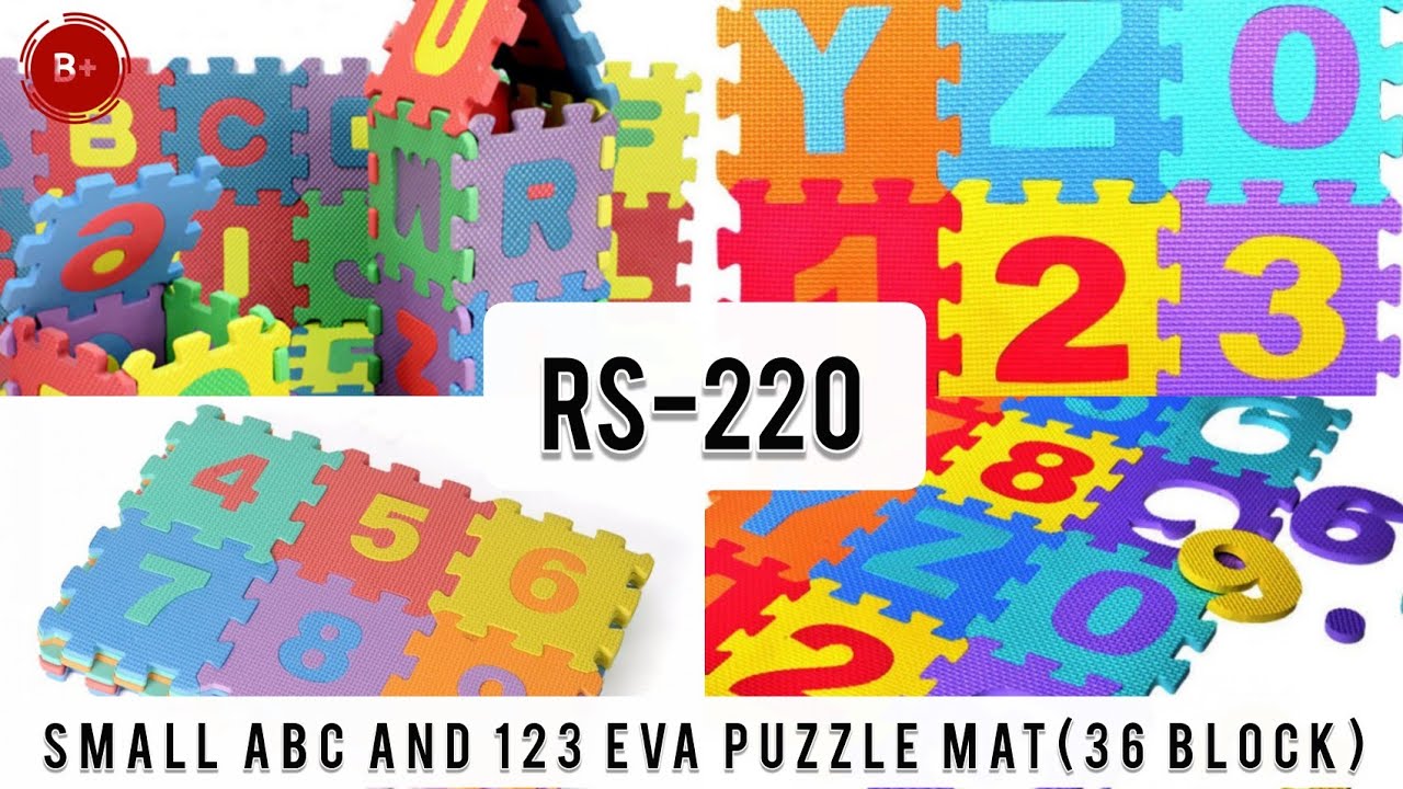 Small ABC and 123 Eva Puzzle Mat(36 Block) - YouTube