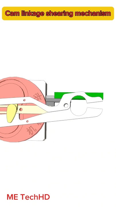 Cam linkage shearing mechanism #design #machine #solidwork #cad - YouTube