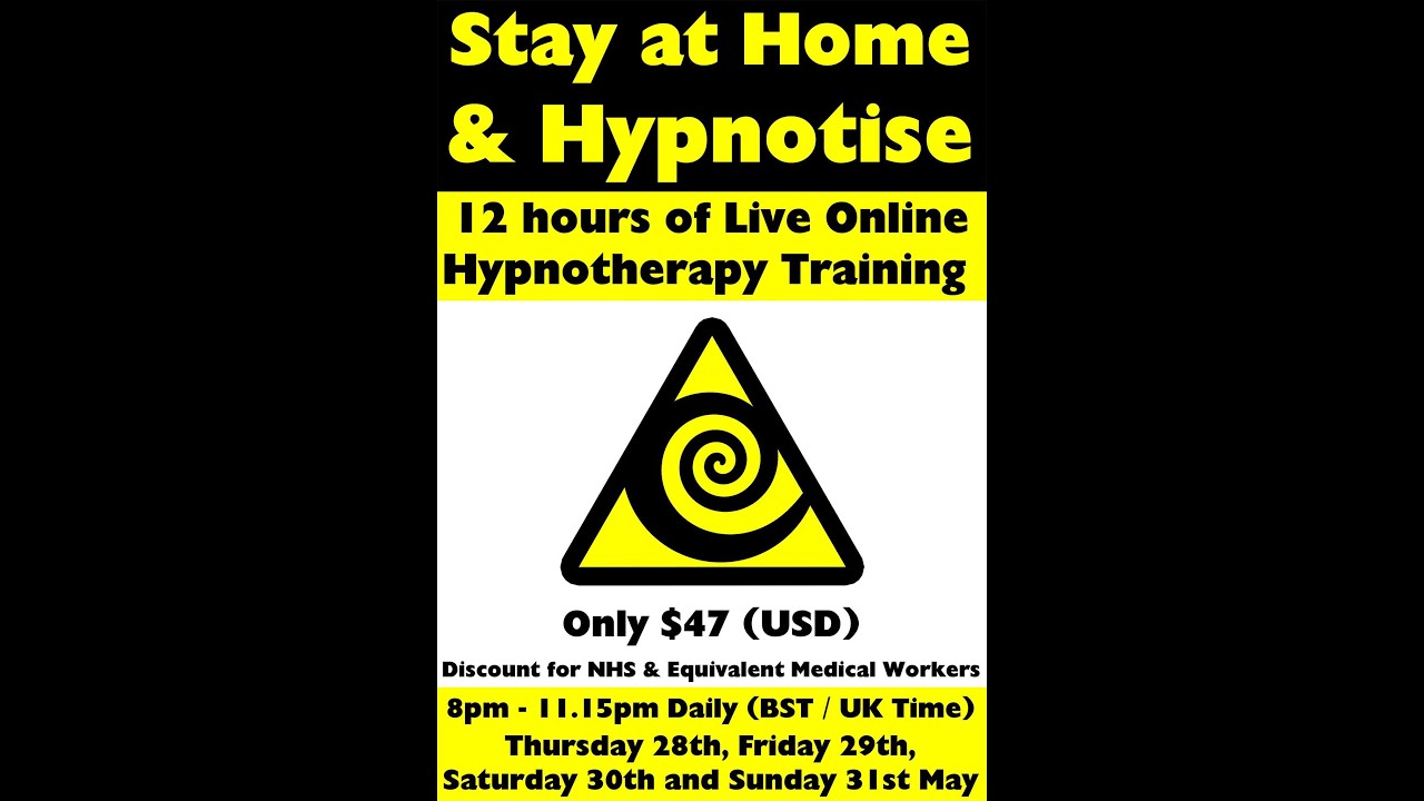 STAY AT HOME & HYPNOTIZE LIVE HYPNOTHERAPY & NLP HYPNOSIS TRAINING ...