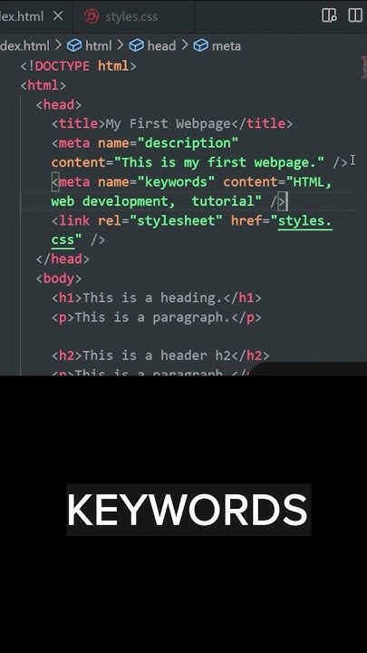 HTML Metadata - #shorts - YouTube
