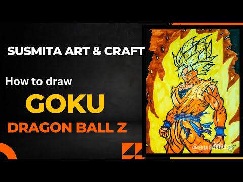 || GOKU - DRAGON BALL Z || Anime Character Drawing || Day - 1|| Ohuhu ...