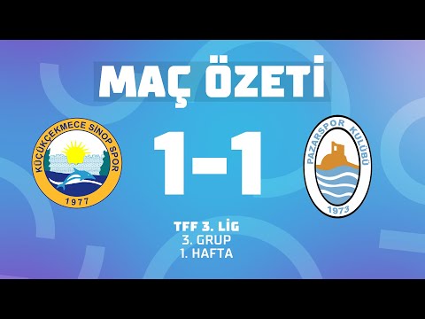 MAÇIN ÖZETİ | TFF 3. Lig 3. Grup | Küçükçekmece Sinop Spor Kulübü 1-1 Pazarspor