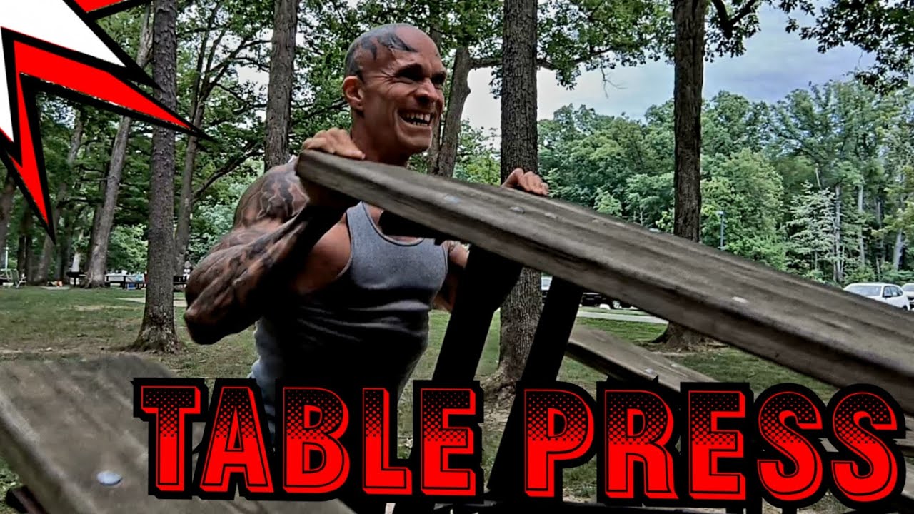 Table Press at the park. First workout after my accident and thoughts ...