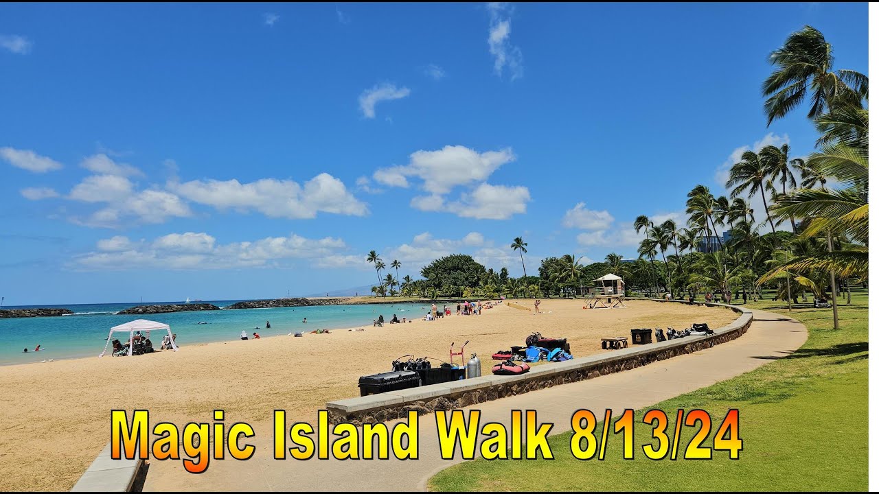 [4K] Magic Island Walk on 8/13/24 in Honolulu, Oahu, Hawaii - YouTube