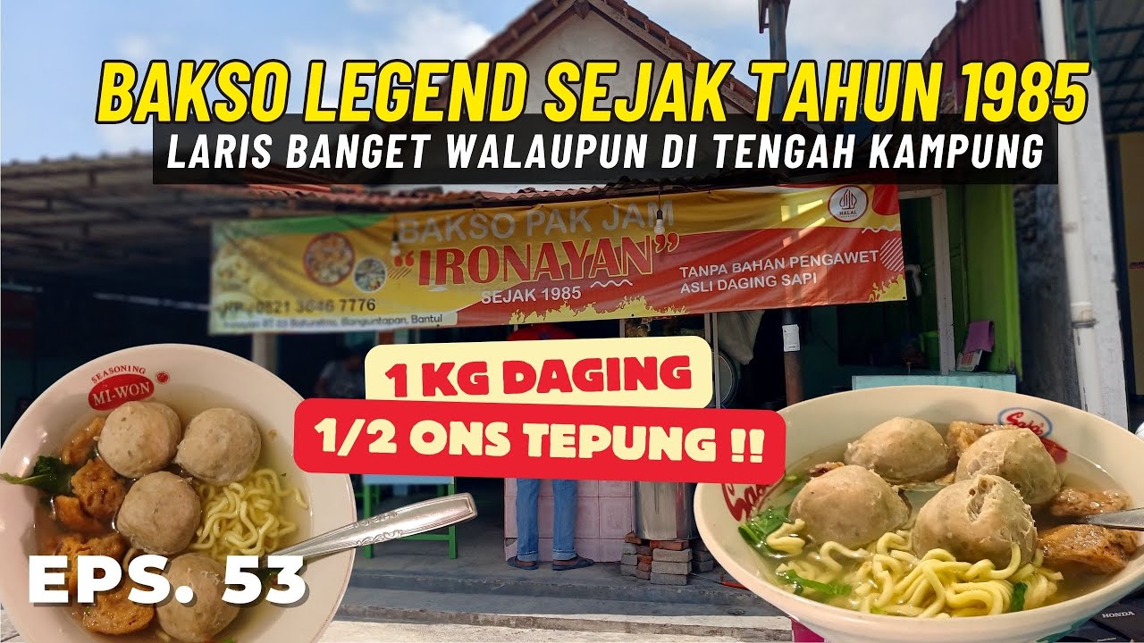 Legend sejak 1985!! Bakso Pak Jam Ironayan - YouTube