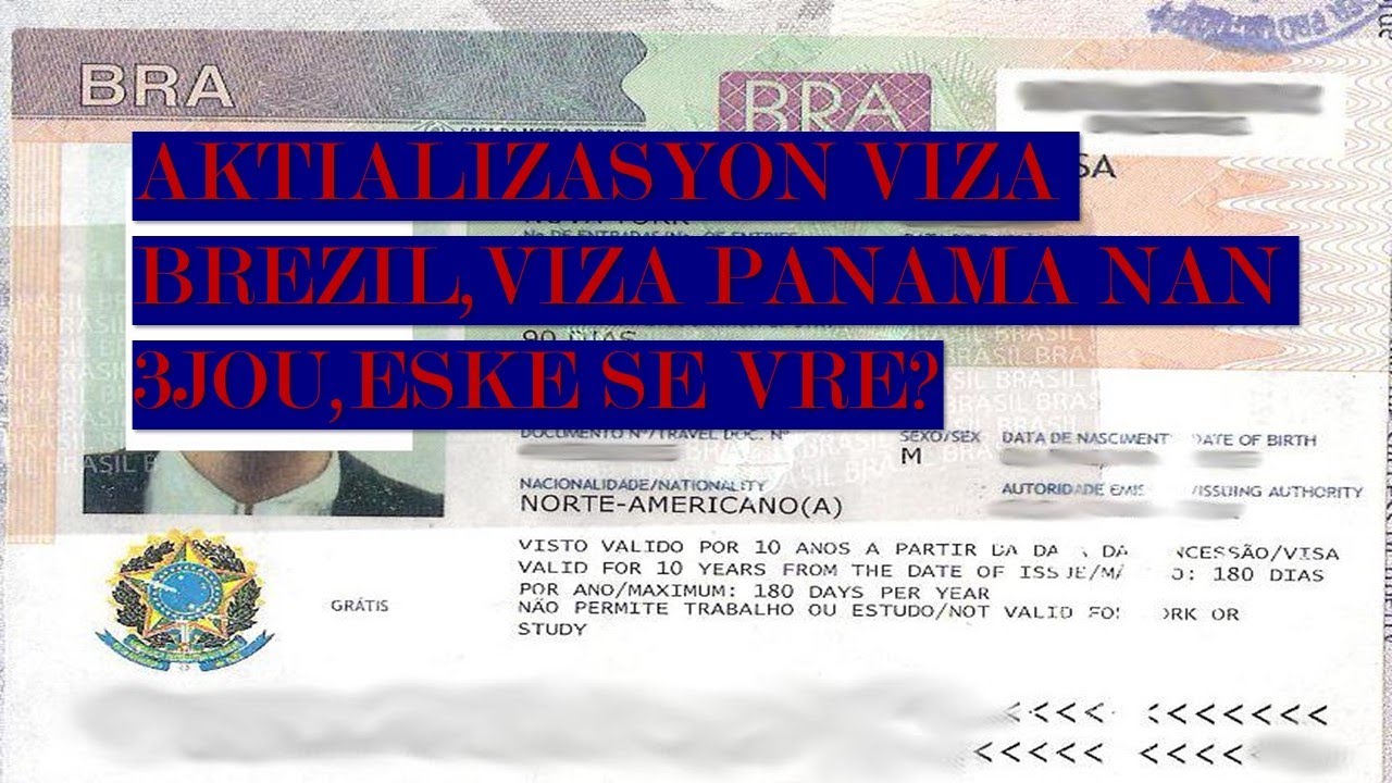 AKTIALIZASON VIZA BREZIL,VISA TRANSIT PANAMA,VWAYAJ NICARAGUA - YouTube