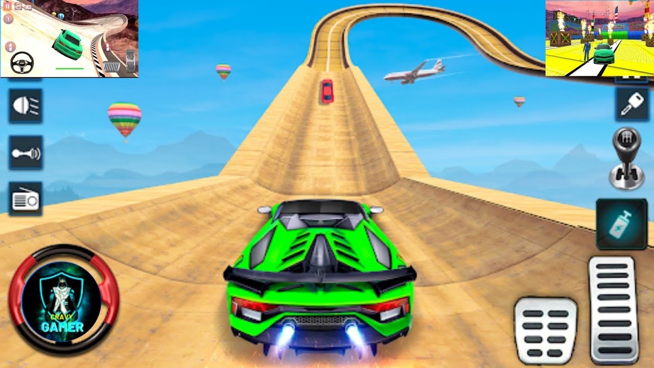 Car Racing -3D Car Ramp 🚗 Gaming Car JUMP Video CARVY GAMER indian PART ...