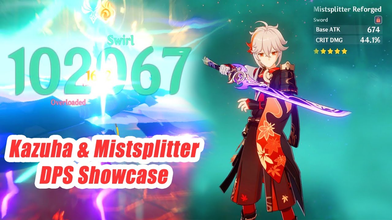 Kazuha & Mistsplitter Damage Showcase - Broken Weapons For Main DPS ...