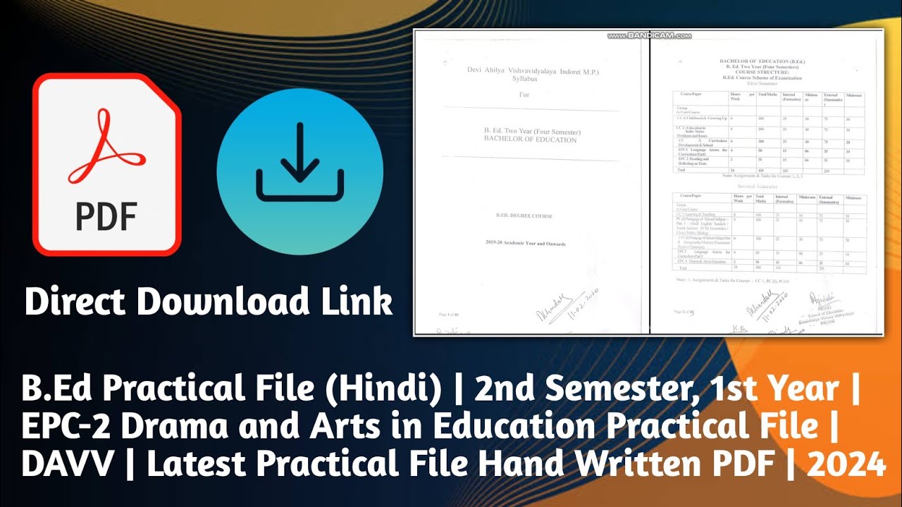 B.Ed Practical File (Hindi) | 2nd Sem, 1st Year | EPC-2 Drama and Arts ...