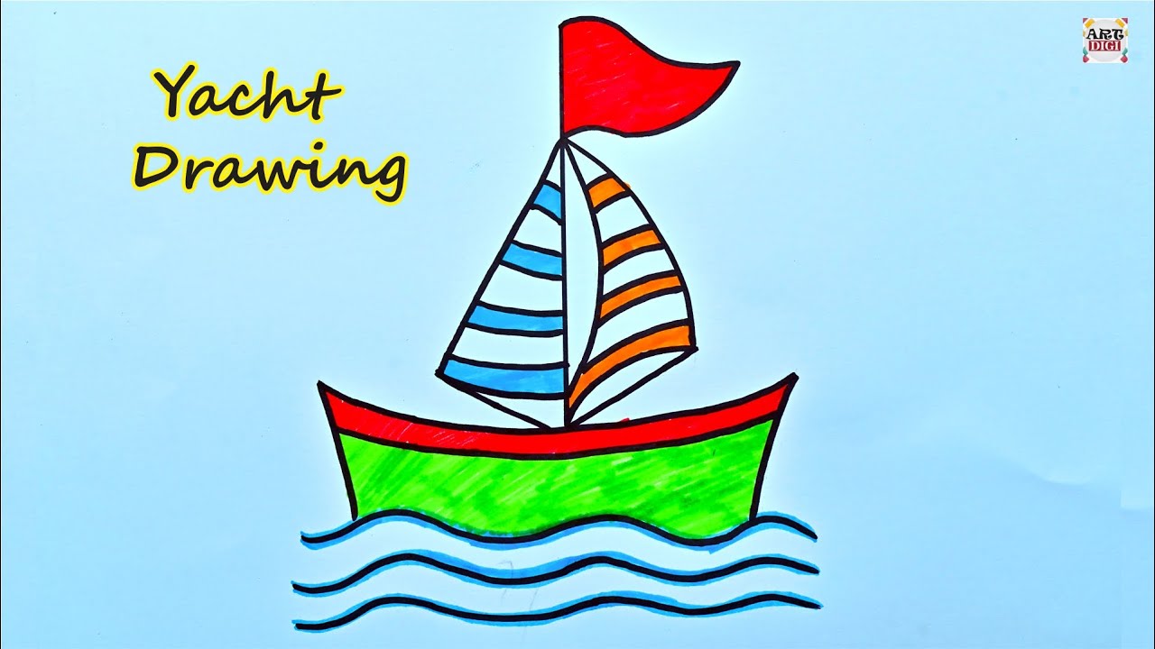 How to draw yacht | beautiful drawing ideas #yacht - YouTube