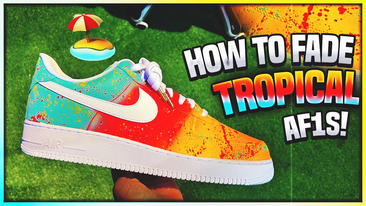 HOW TO: PROPERLY Airbrush a GRADIENT TROPICAL AF1S !!! || DIY - YouTube
