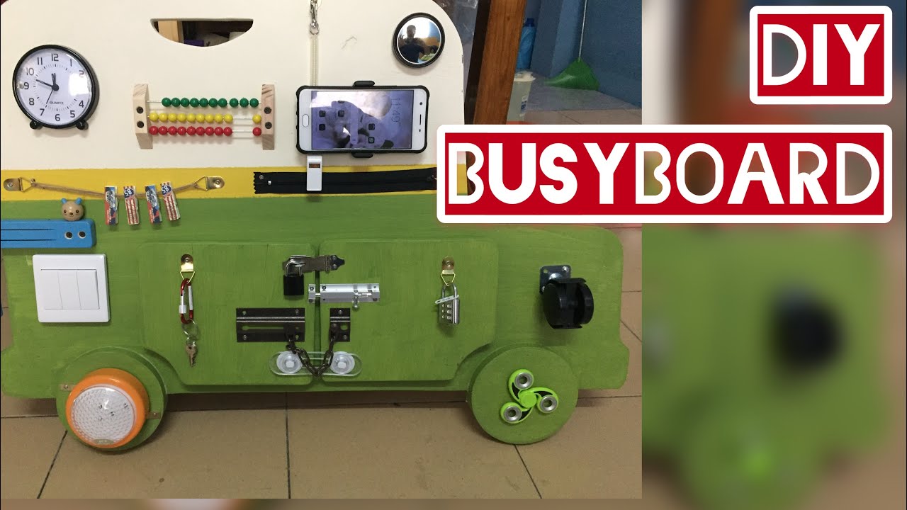 woodworking | how to make diy busyboard - YouTube