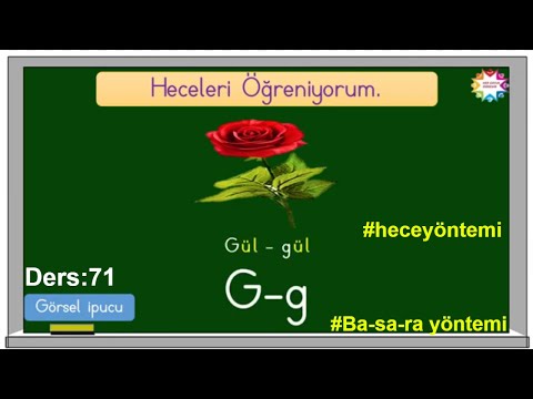 G - g sesi okuma yazma öğretimi / (Hece yöntemi, ba sa ra yöntemi)