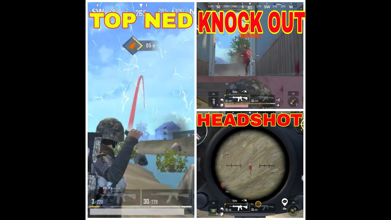 Top ned knockout Headshot || Pubg Mobile Lite game play by SR Gaming ...