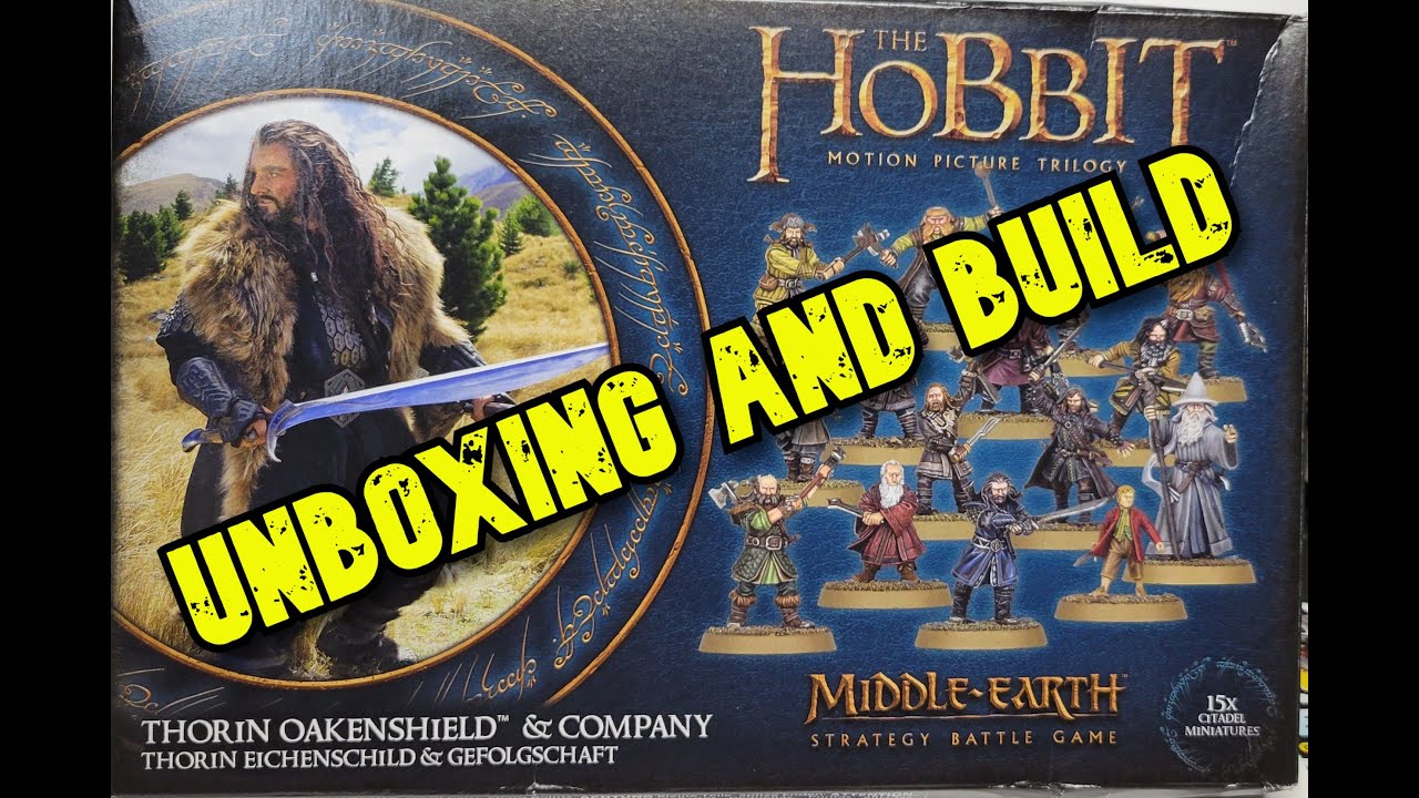 The Hobbit Thorin Oakenshield & Company Tabletop Miniatures by Games ...