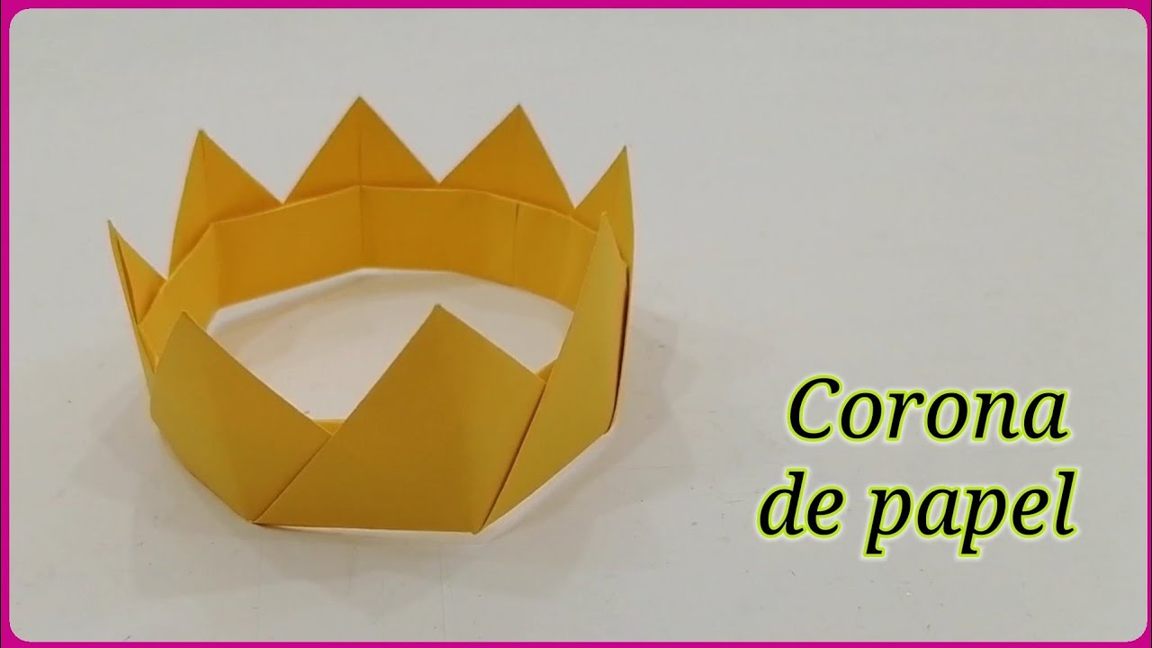 Como hacer una corona de papel - Corona de papel origami - YouTube