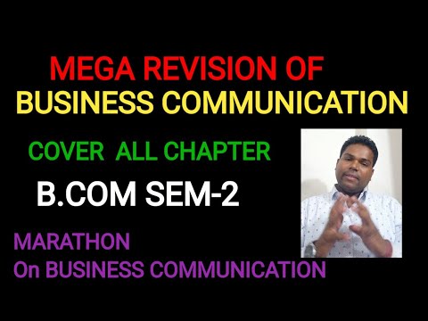 MEGA REVISION OF BUSINESS COMMUNICATION |B.COM SEM-2, C.U.|MARATHON ON ...