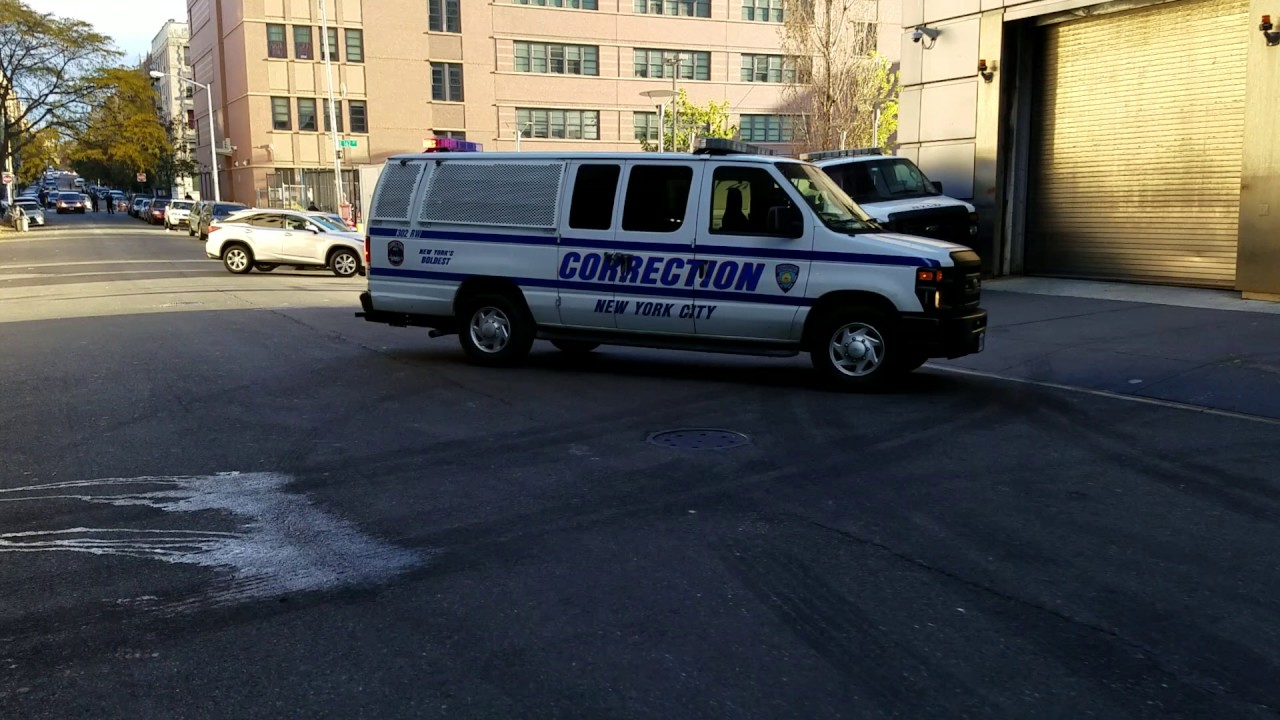 New York City Corrections Department Prisoner Transport Buses At Bronx ...