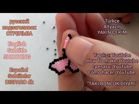 Tuğla tekniği ile kelebek yapımı/Arttırma ve eksiltme yöntemi/ALTYAZILI/Brick stitch tutarial Dıy