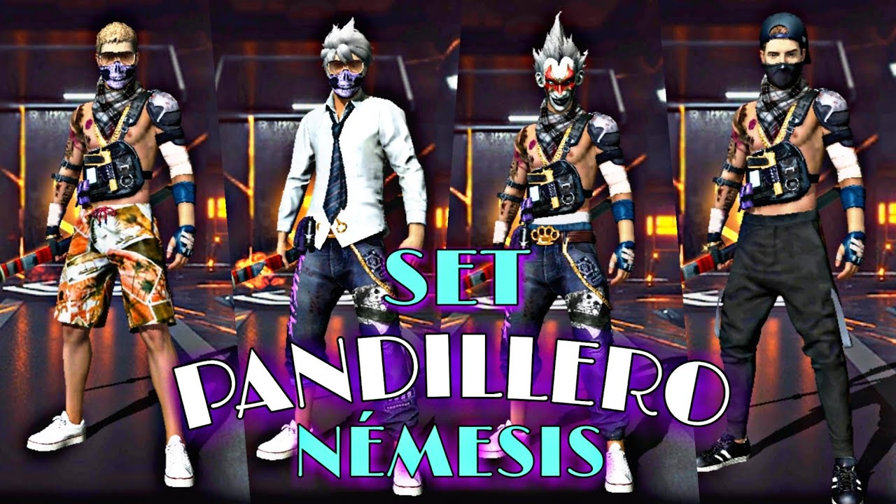 MEJORES combinaciones de ROPA SET PANDILLERO NEMESIS free fire, NUEVA ...