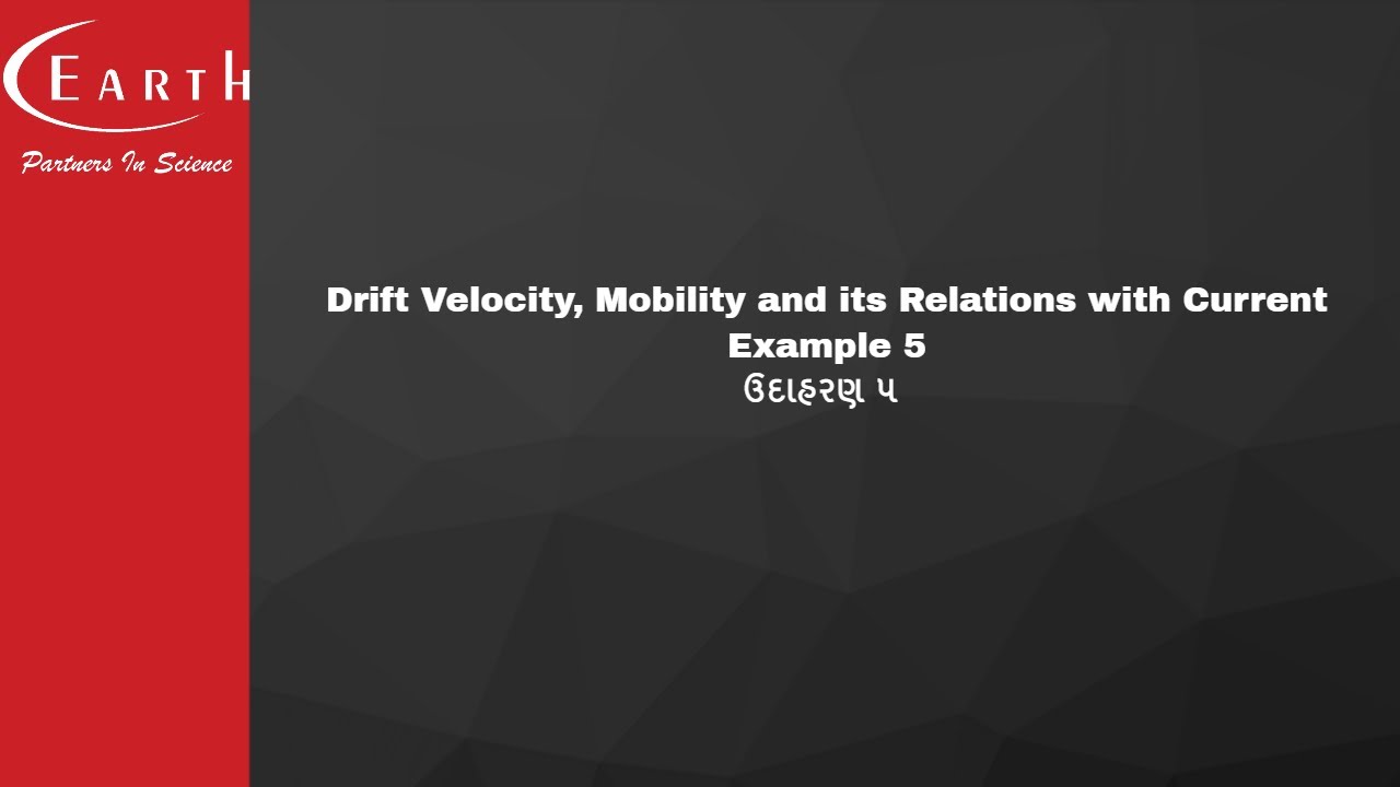 Drift Velocity, Mobility and its Relations with Current-Example 5 ...