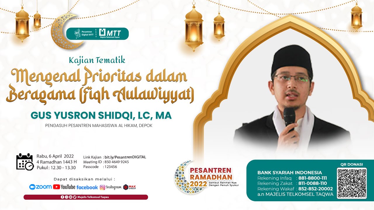 Mengenal Prioritas dalam Beragama (Fiqh Aulawiyyat) Bersama Gus Yusron ...