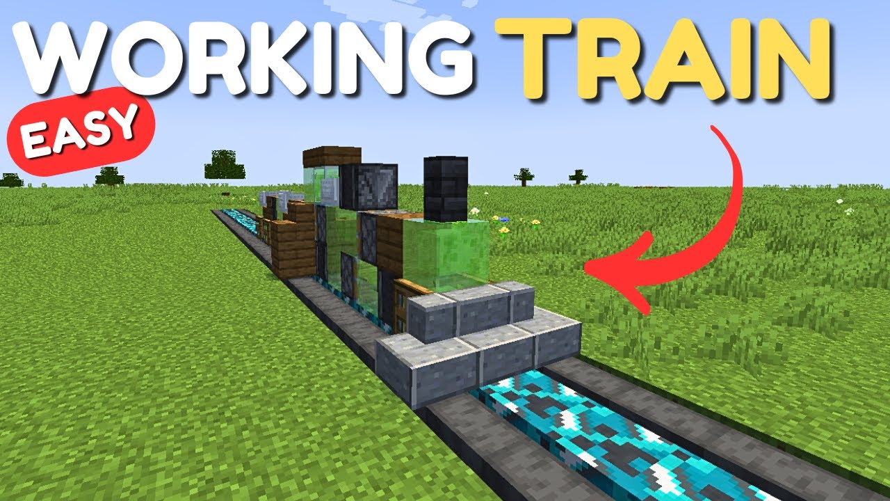 How to make a Train in Minecraft! | Working Train Tutorial - YouTube