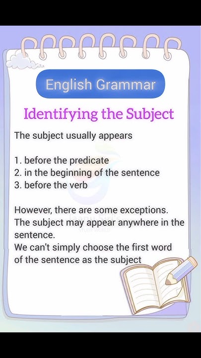 Identifying the subject of the sentence #jaanusiristudyworld #apdsc2024 ...
