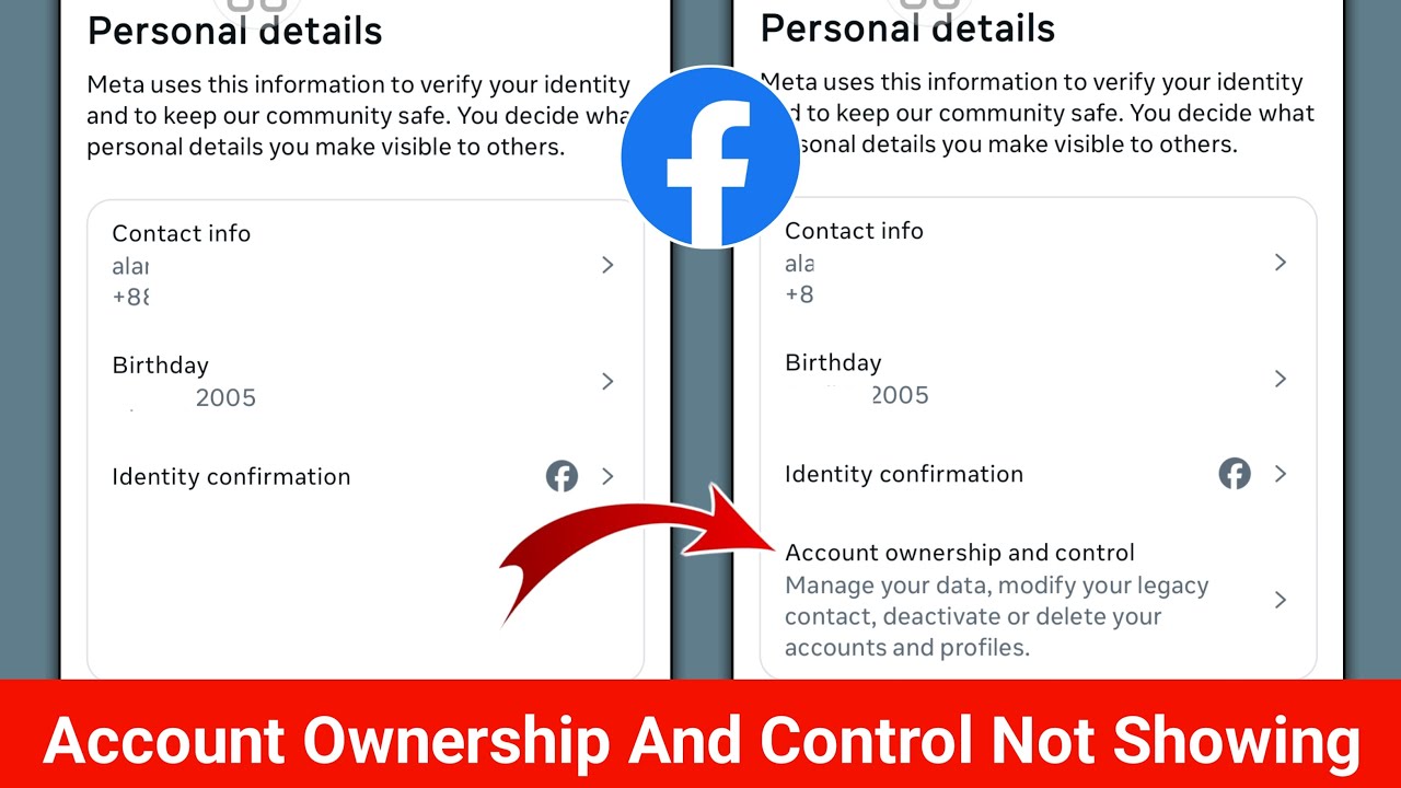 Fix Facebook Account Ownership And Control Option Not Showing | Fb ...