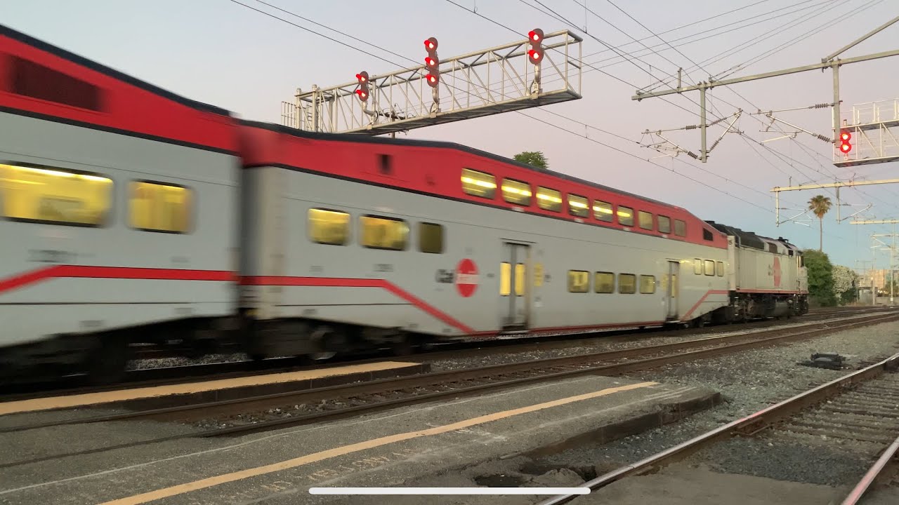 Caltrain through college park - YouTube