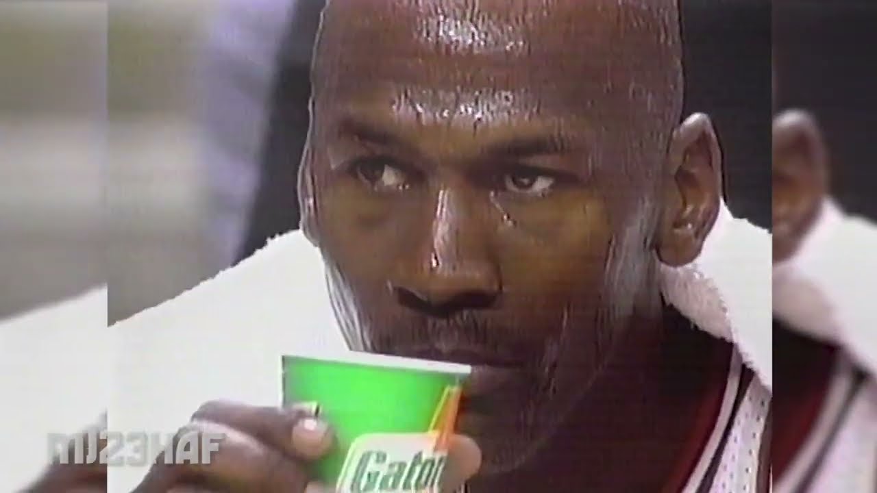 Jordan Drinking Gatorade