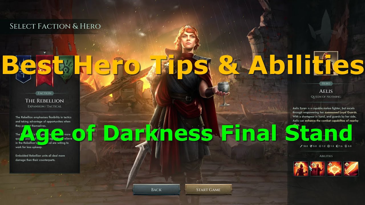Best Hero Tips Guide Age of Darkness Final Stand - YouTube