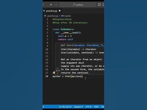 stopiteration 🤔#python #pythonprogramming #coding #code #programming #pythoncoding - YouTube