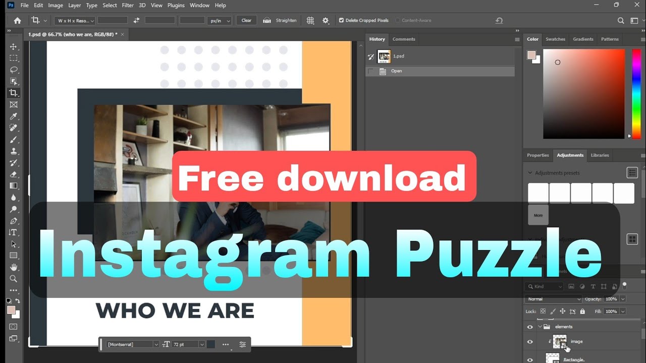 Instagram puzzle feed |Bulk GFX| - YouTube