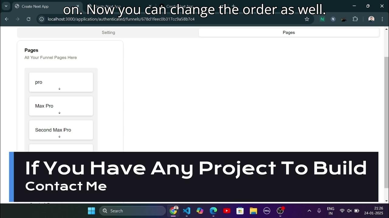 Part 5 Building Landing Page Funnel Builder SAAS App || Next js || Mern Stack - YouTube