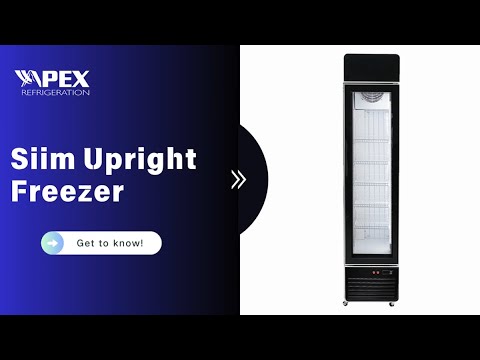 APEX Slim Upright Freezer for Ice Cream and Frozen Food - YouTube