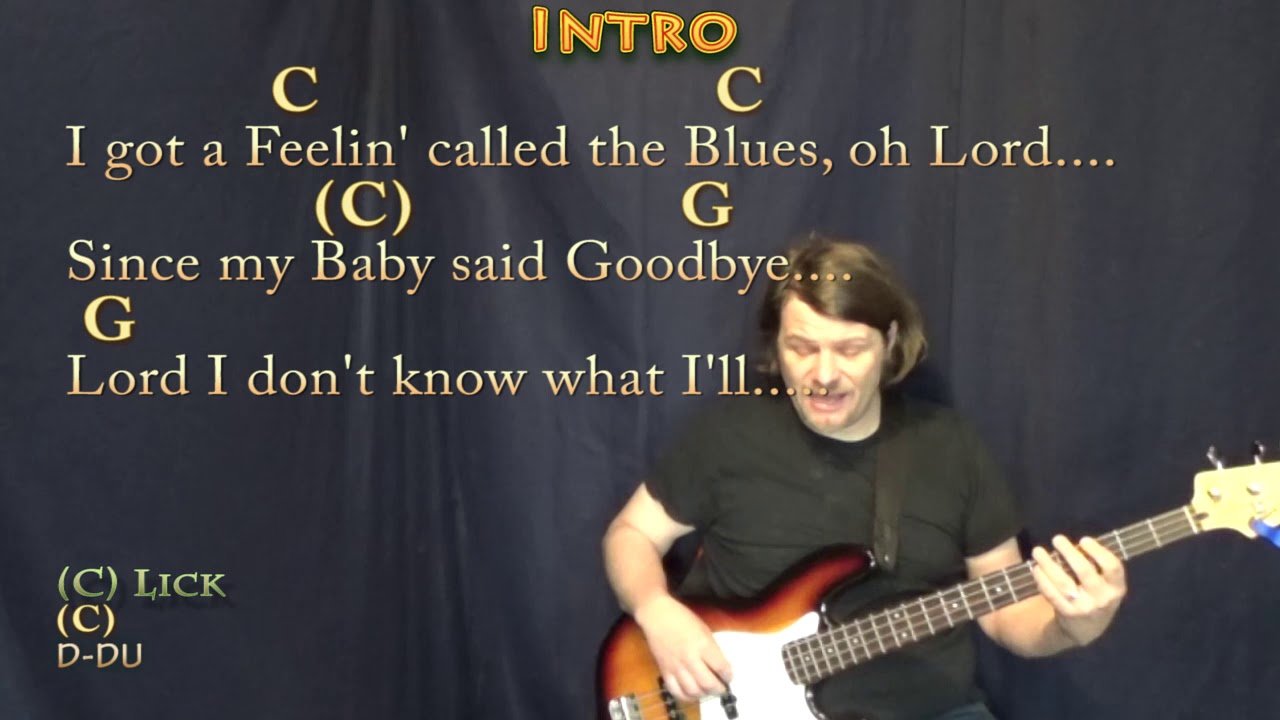 Lovesick Blues (Hank Williams) Bass Guitar Cover Lesson in C with ...