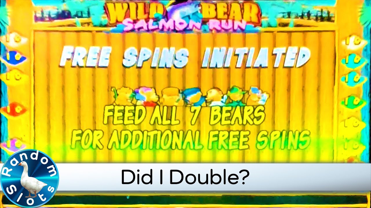Wild Bear Salmon Run Slot Machine Bonus - YouTube