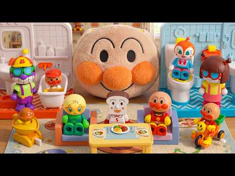 90 Minutes Satisfying with Unboxing Anpanman Blue and Pink House Toy Set ASMR | アンパンマンのおもちゃまとめ大全