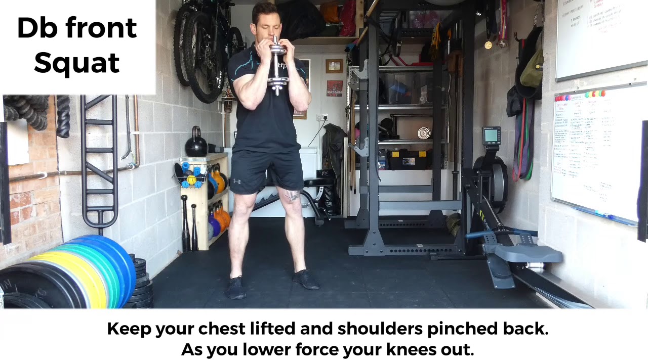 Db front squat - YouTube