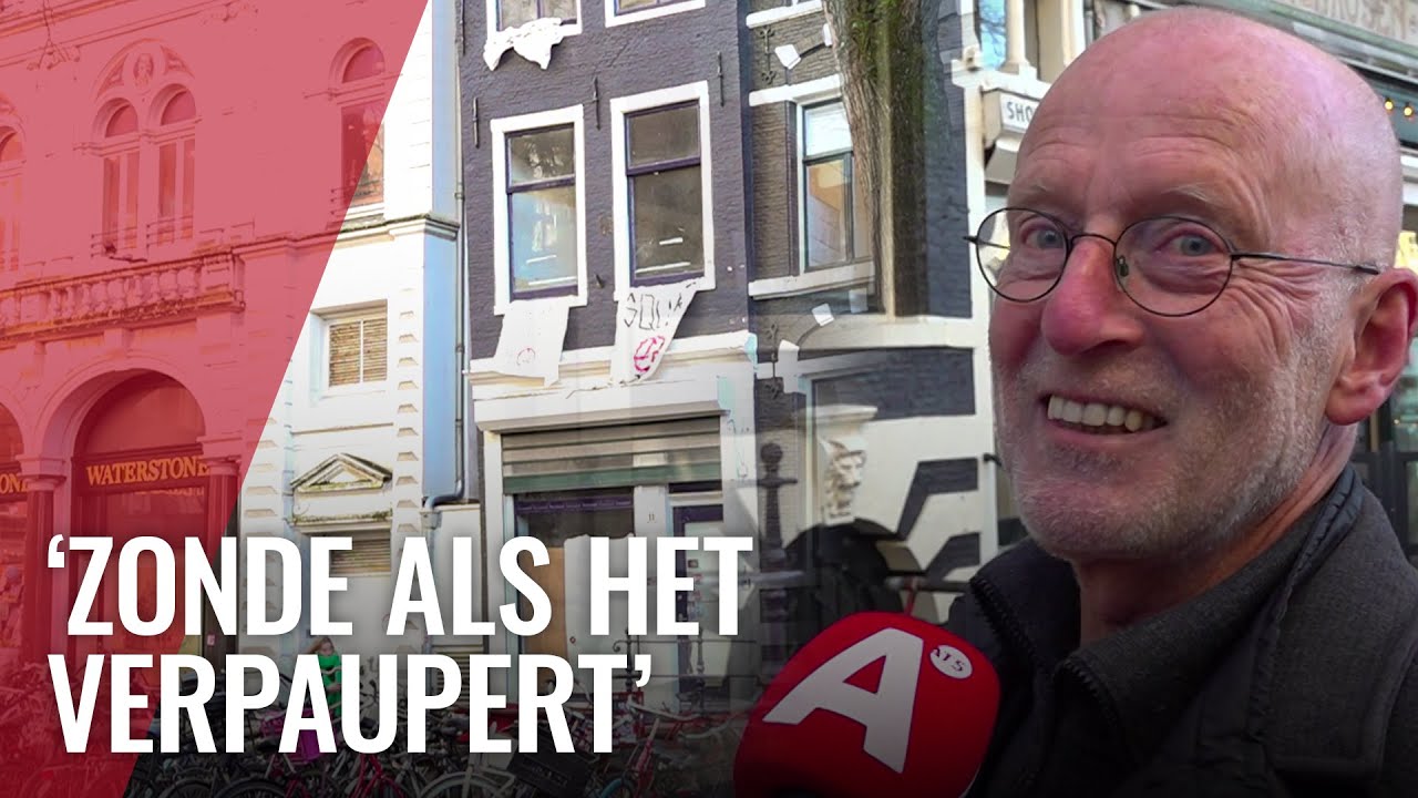 Oud-eigenaar muziekwinkel op Spui over gekraakt pand - YouTube
