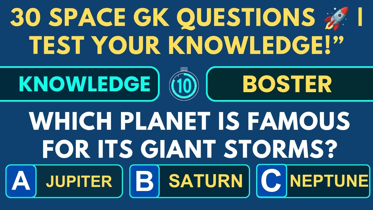 🌌 Space General Knowledge Quiz | 30 Amazing Space Questions with ...